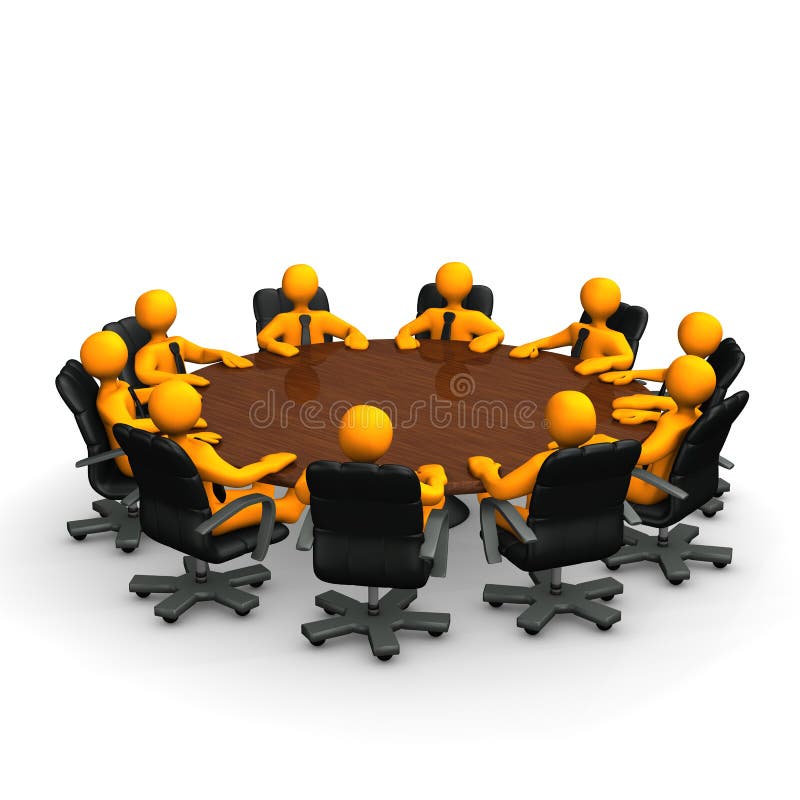 3D People in a Business Meeting Stock Illustration - Illustration of ...