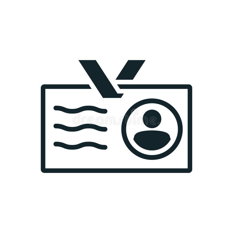 Conference Badge Icon Showing Professional Identity and Attendance ...