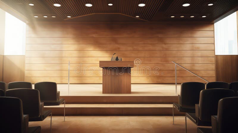 Conference box podium stock illustration. Illustration of business ...