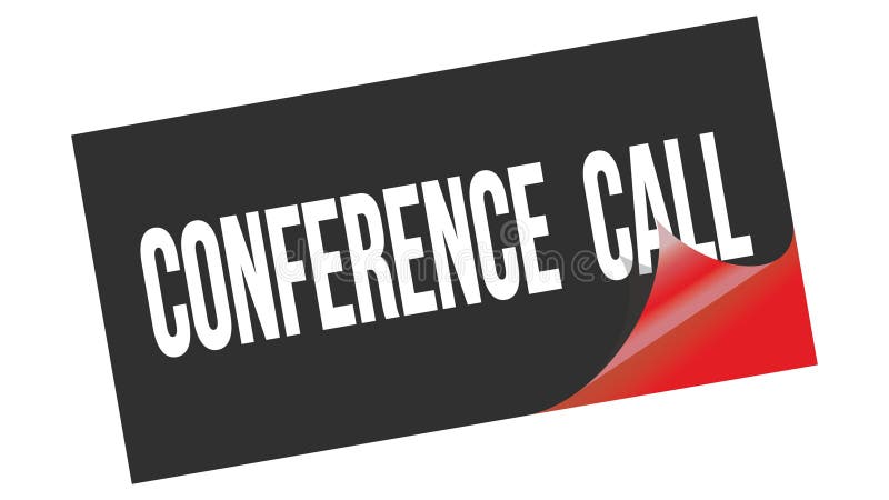 CONFERENCE CALL Text on Black Red Sticker Stamp Stock Illustration ...