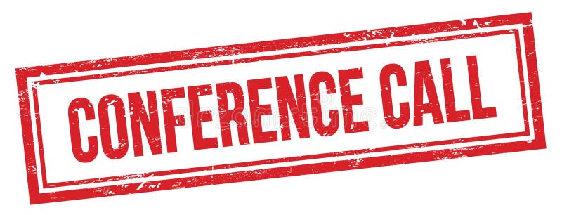 CONFERENCE CALL Text on Red Grungy Vintage Stamp Stock Illustration ...