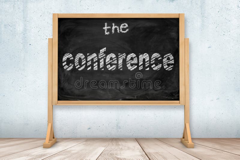 Conference Creatively Written in Chalk on a Blackboard Stock Photo ...