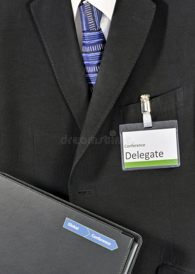 Conference Delegate in Suit Stock Image - Image of delegate, badge ...