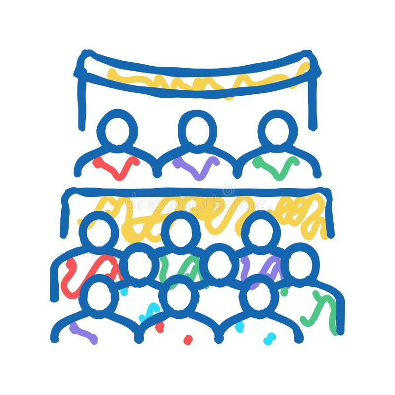 Conference Forum Icon Doodle Illustration Stock Vector - Illustration ...