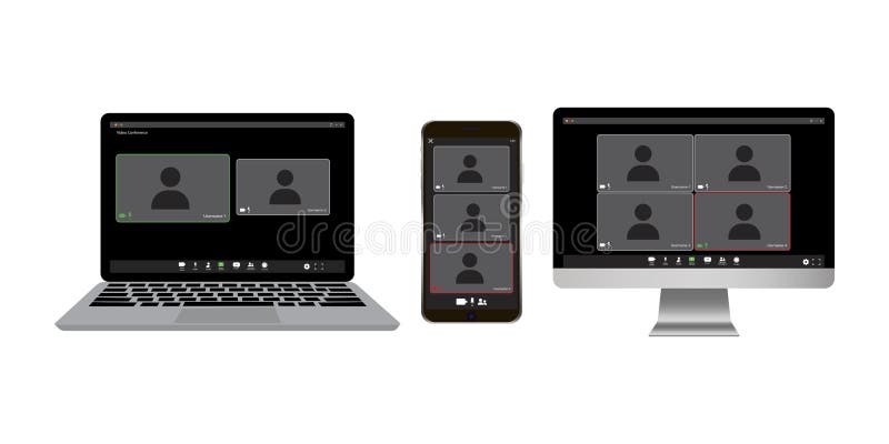 Conference Gadgets. App Interface Template. Zoom Interface Mockup ...