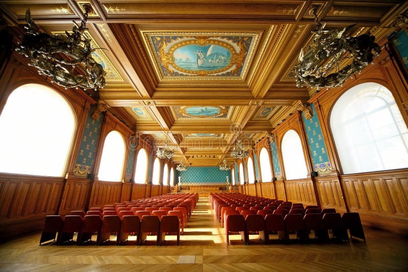 Conference hall stock photo. Image of hall, indoors, retro - 24449558