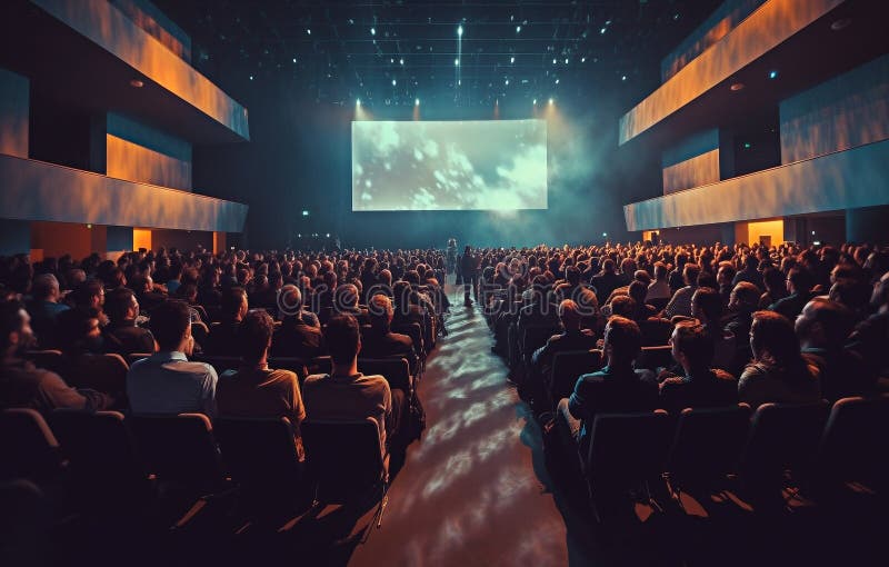 Conference Hall Audience Full of Tech People, Created with Generative ...