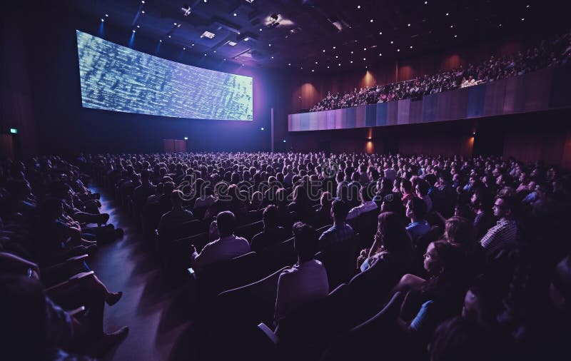Conference Hall Audience Full of Tech People, Created with Generative ...