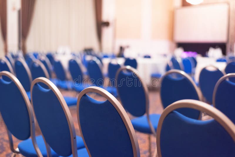 Conference Hall or Seminar Room, Row of Empty Seat in Auditorium or ...