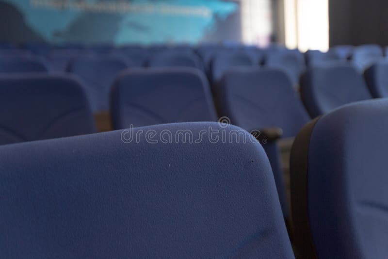 Conference Hall or Seminar Room, Row of Empty Seat in Auditorium or ...