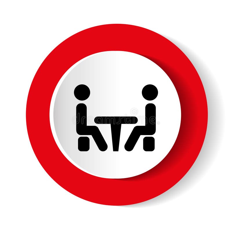 Icon Conference. People Sitting Around the Table Talking Stock Vector ...