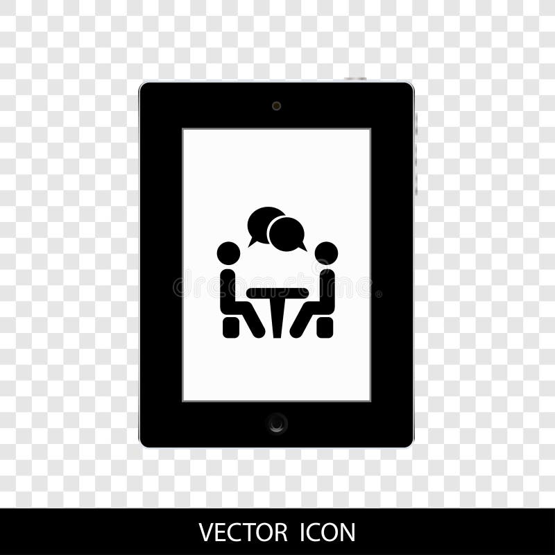 Icon Conference. People Sitting Around the Table Talking Stock Vector ...