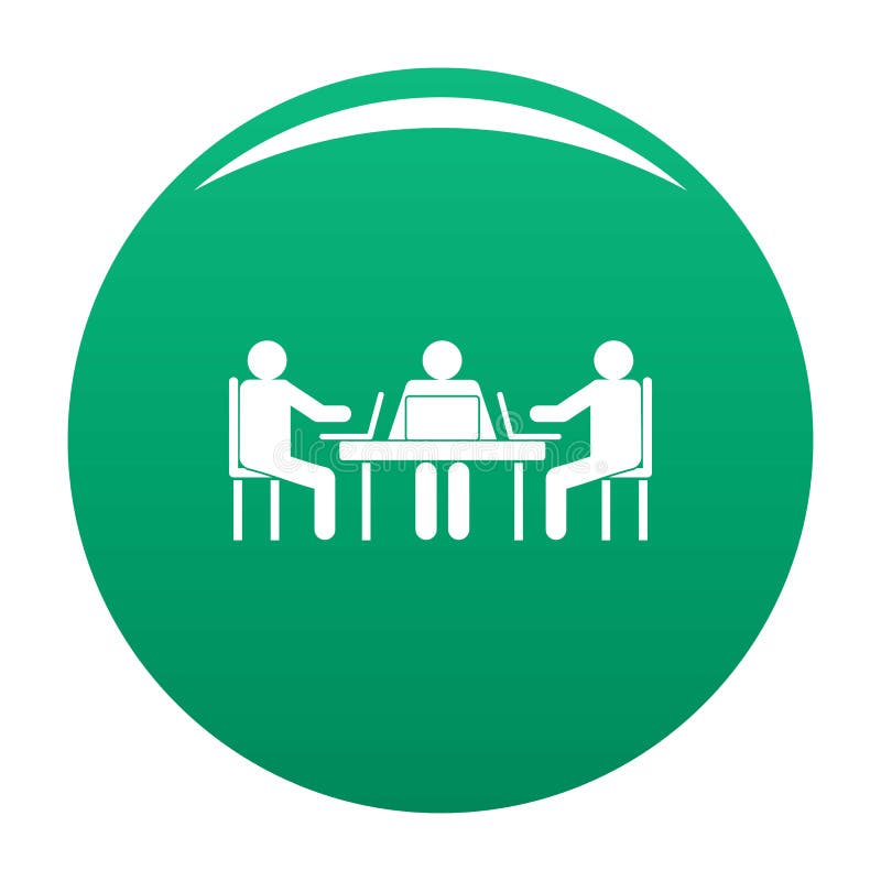 Green Conference Room With Daylight Stock Illustration - Illustration ...