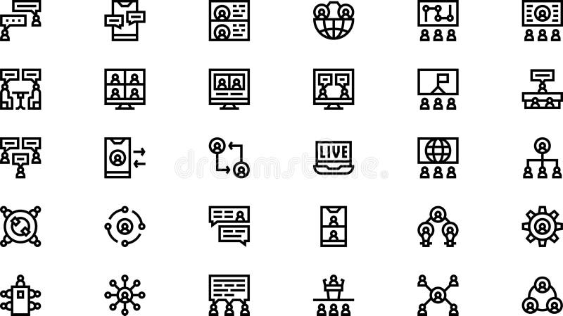 Conference Icons High-Quality Vector Icons Collection with Editable ...