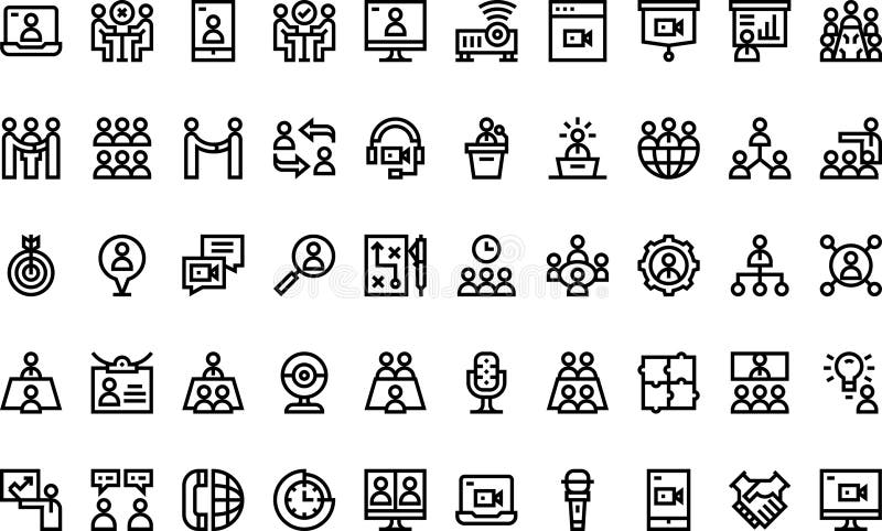 Conference Icons High-Quality Vector Icons Collection with Editable ...