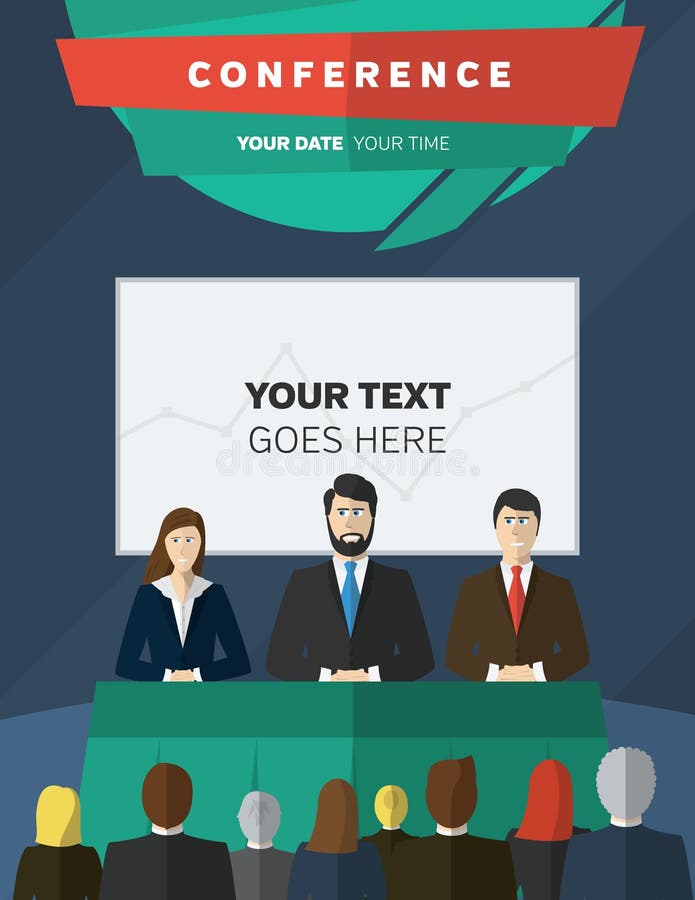 Conference illustration stock illustration. Illustration of invitation ...