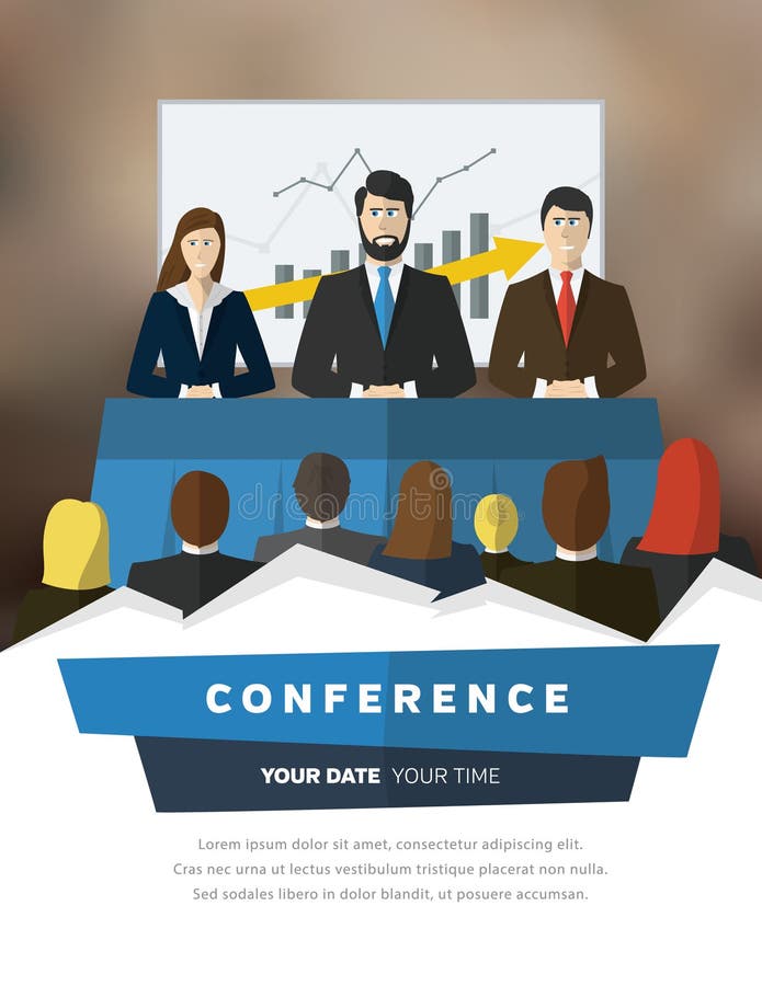 Conference illustration stock illustration. Illustration of invitation ...