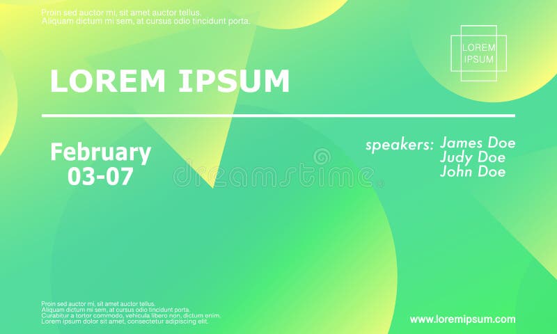 Conference Invitation Design Template Stock Vector - Illustration of ...