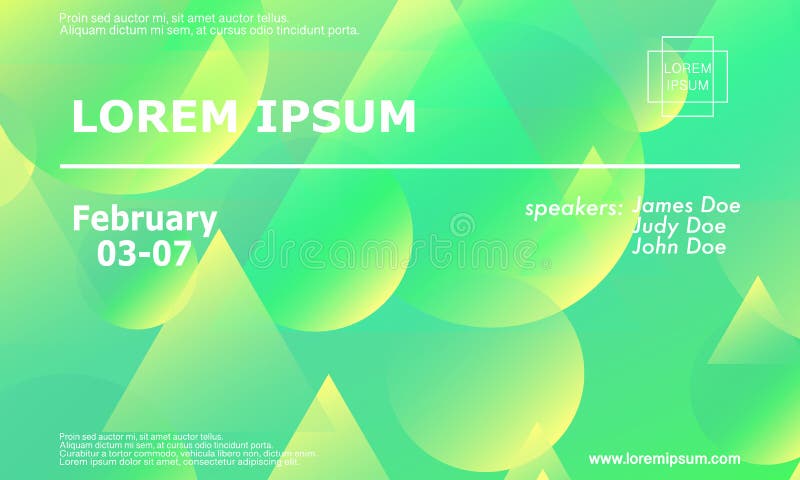 Conference Invitation Design Template Stock Vector - Illustration of ...