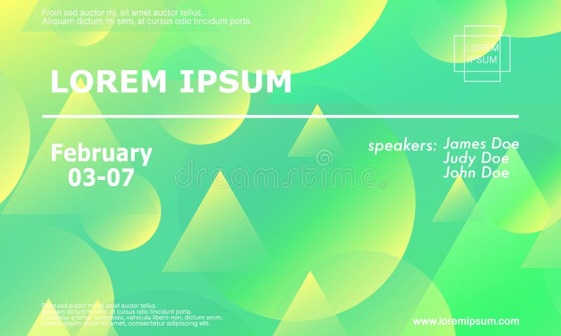 Conference Invitation Design Template Stock Vector - Illustration of ...