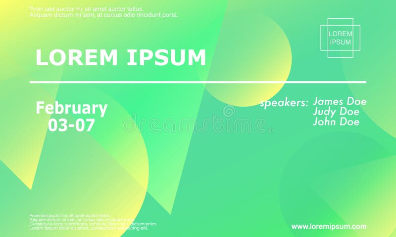 Conference Invitation Design Template Stock Vector - Illustration of ...