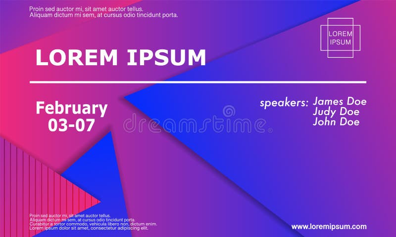 Conference Invitation Template. Geometric Backdrop Stock Vector ...