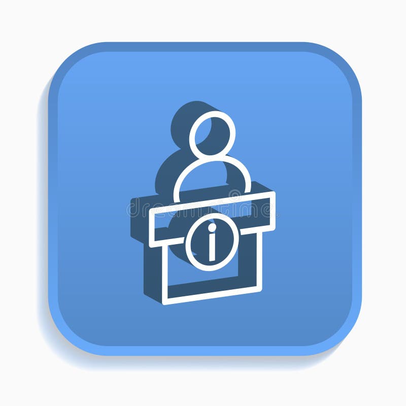Conference Isometric Icon for Graphic and Web Design in 3d Style. Stock ...