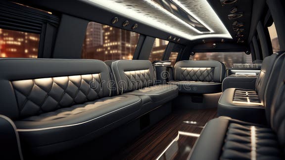 Conference limo interior stock illustration. Illustration of exclusive ...