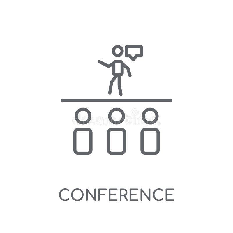 Conference Linear Icon. Modern Outline Conference Logo Concept O Stock ...