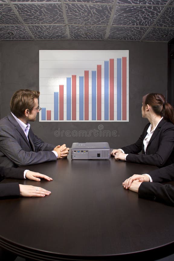 Conference Meeting with Graph Stock Image - Image of corporation ...
