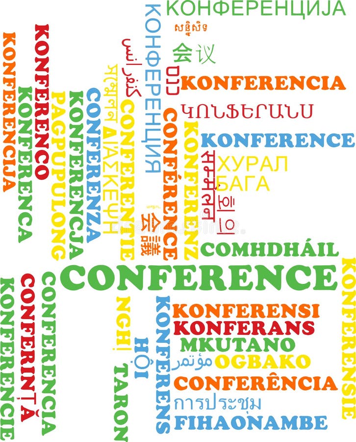 Conference Multilanguage Wordcloud Background Concept Stock ...
