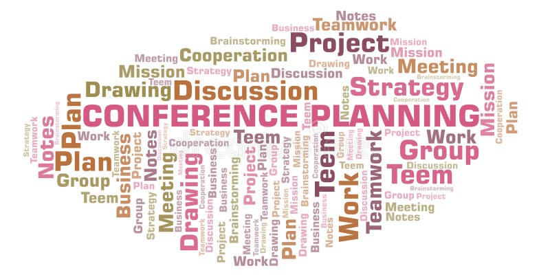 Conference Planning Word Cloud. Stock Illustration - Illustration of ...