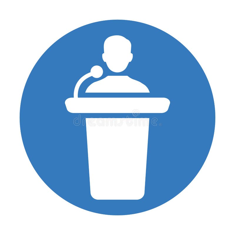 Conference Presentation Gray Icon, Presenter, Speaker Stock Vector ...