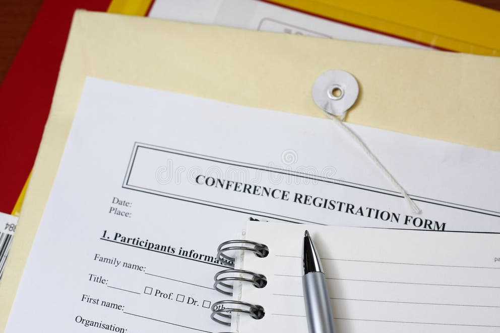 Conference Registration Form Stock Photo - Image of official, enquiry ...