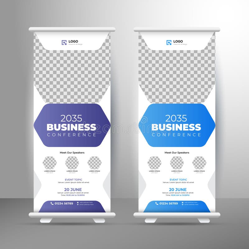 Business Conference Rollup Banner Design Template, Conference Rollup ...
