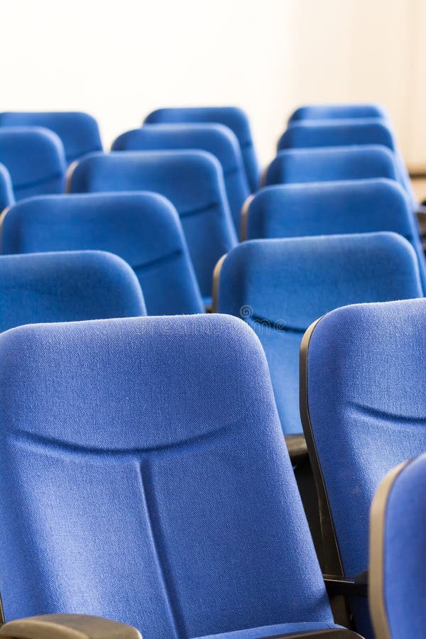 Conference Room Blue Chairs Stock Image - Image of class, corporate ...