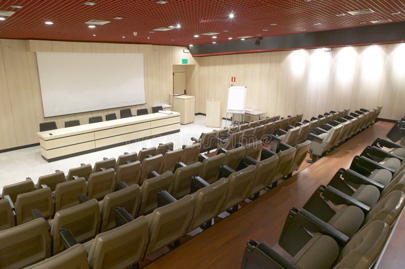 Conference Room with Board and Seats Stock Photo - Image of ...