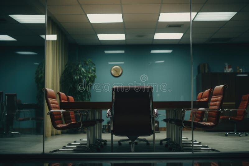 A Conference Room with Chairs and a Clock on the Wall. Ideal for ...
