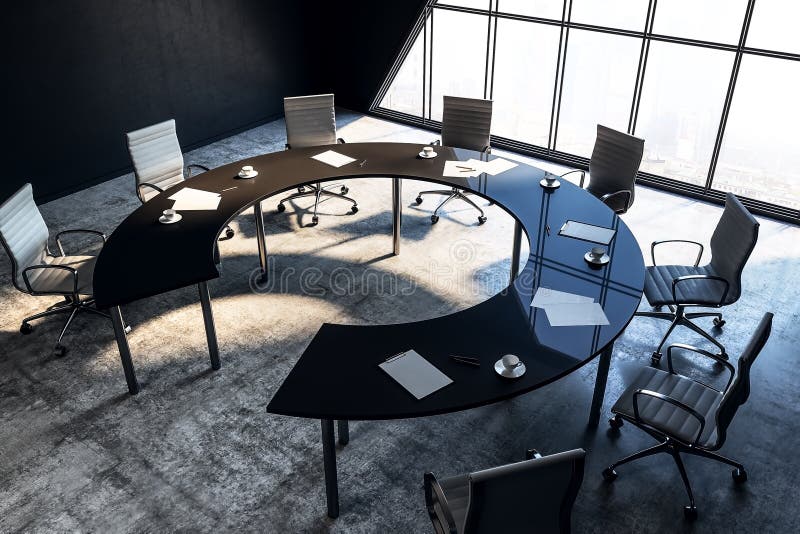 Conference room 3d stock illustration. Illustration of business - 120247963