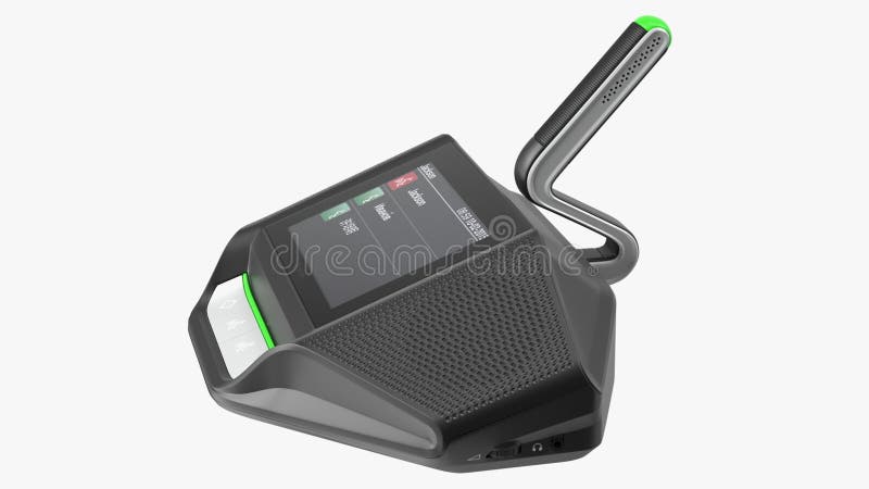 Conference Room Digital Microphone with Interactive Display Stock ...