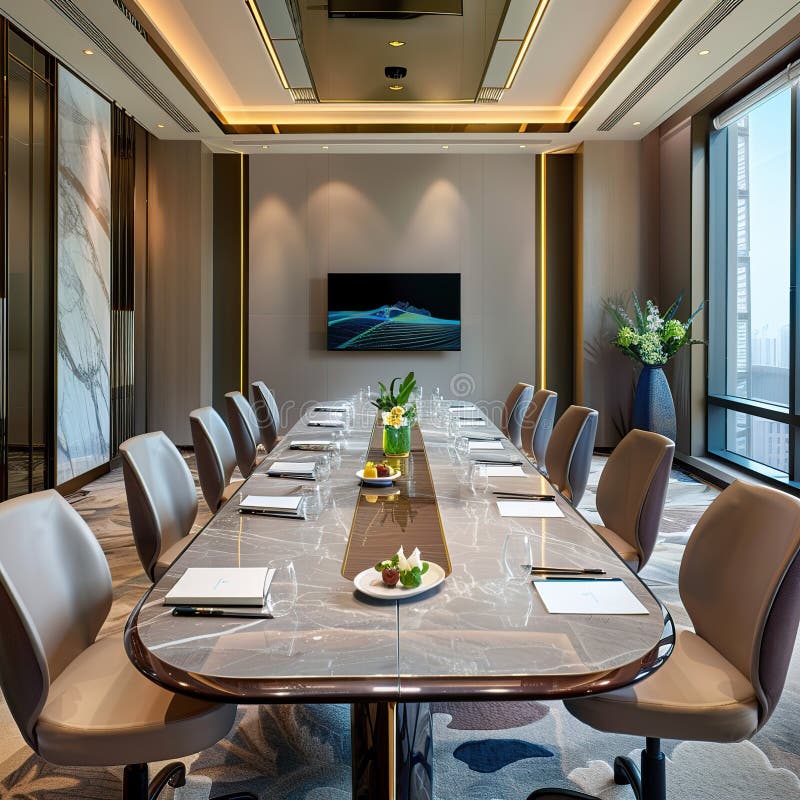 Conference Room with Elegant Decor and State of the Art Presentation ...