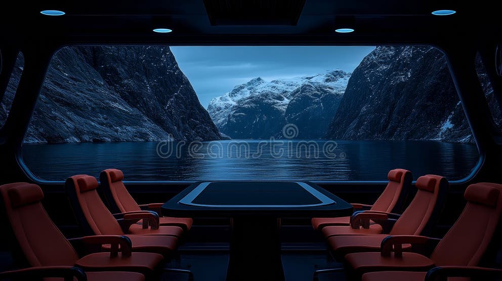 The Conference Room Features a Modern Design, Complete with Orange ...