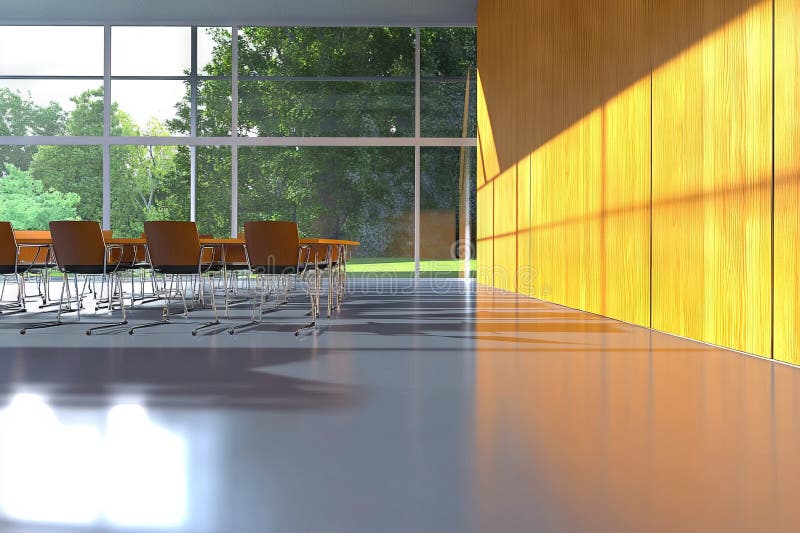 The Conference Room Features Modern Design Elements, Including Large ...