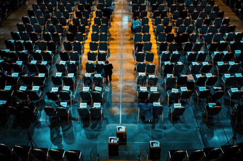 The Conference Room is Packed with Visitors Participating in a Panel ...
