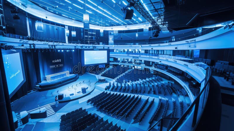 The Conference Room is Packed with Visitors Participating in a Panel ...