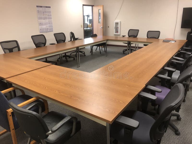 Conference Room Ready for a Meeting Stock Photo - Image of computer ...