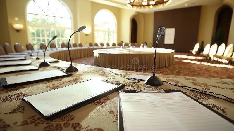 Conference Room Setup for a Meeting Stock Image - Image of interior ...