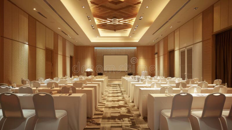 Conference Room Setup in Modern Hotel Stock Image - Image of seminar ...