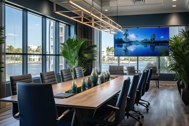 Conference Room with Smart Technology and Comfortable Seating Stock ...