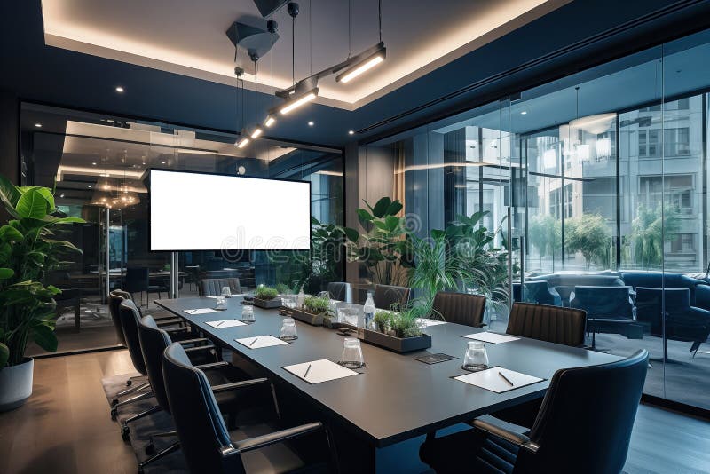 Conference Room with Smart Technology and Comfortable Seating Stock ...